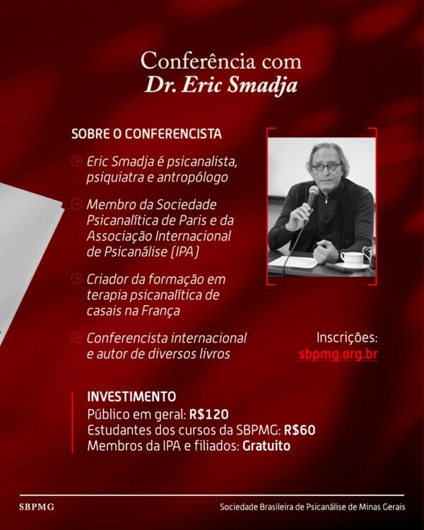 Conferência Internacional com Dr. Eric Smadja - SBPMG